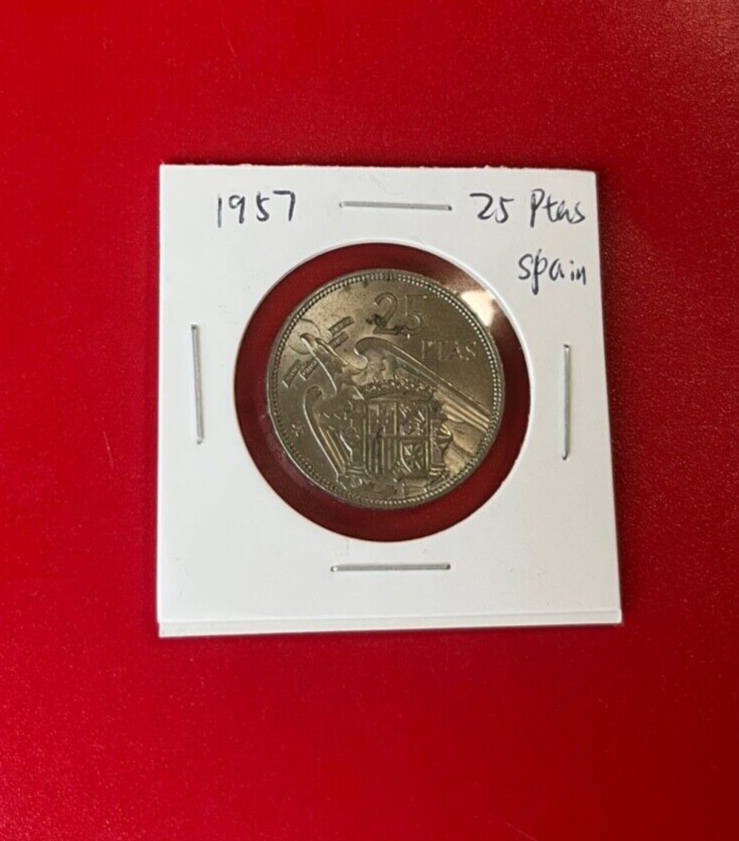 1957 25 PTAS SPAIN COIN - NICE WORLD COIN !!! | eBay