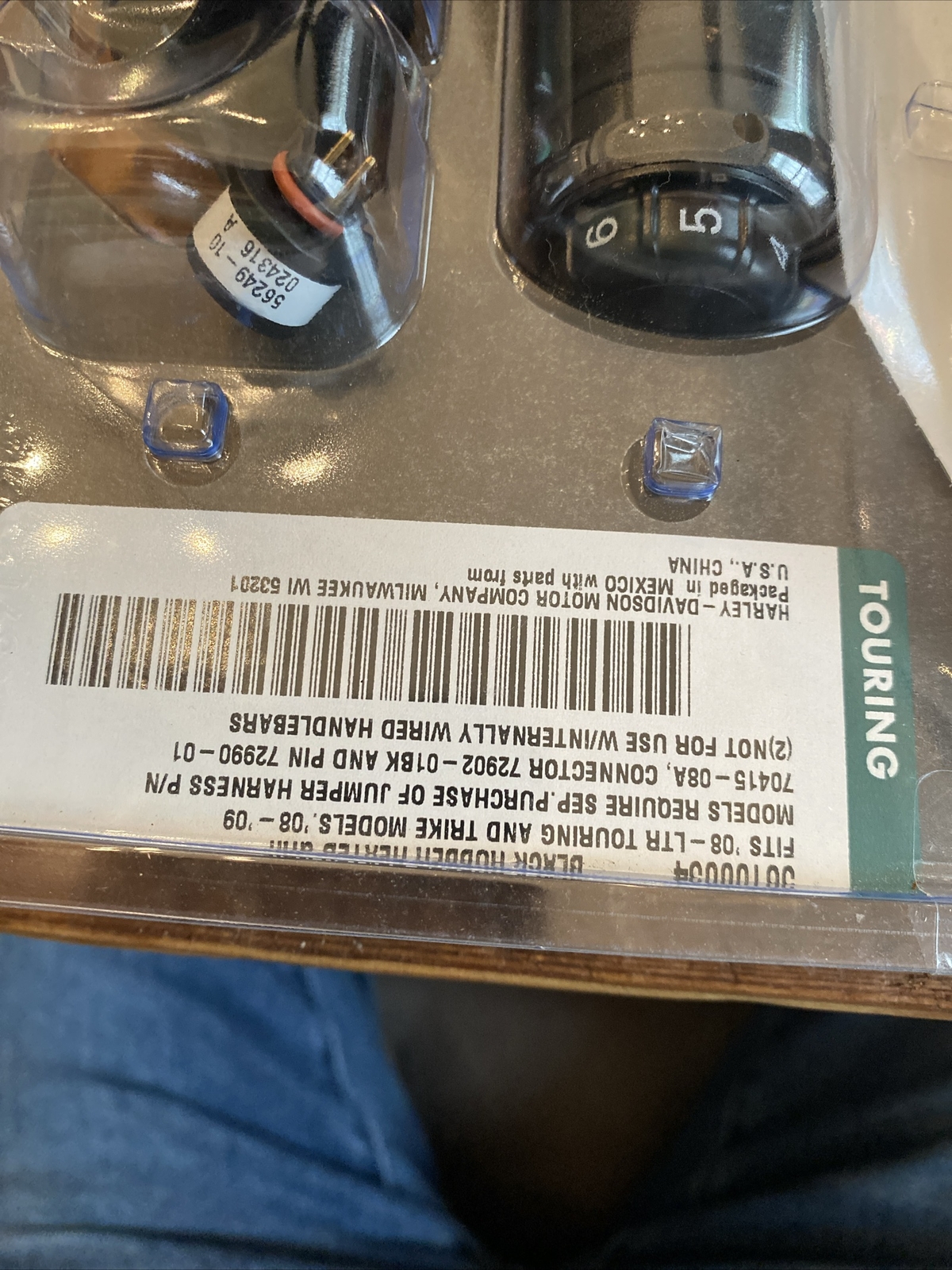 Black Rubber Heated Hand Grips 56100034 Harley Davidson Touring for ...