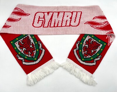 Vintage - National Team - Wales CYMRU Scarf Soccer Rugby FIFA European ...