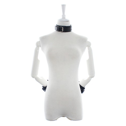 Unisex Neck Wrist Handcuff Bandage Restraint Open Mouth Gag Couple ...