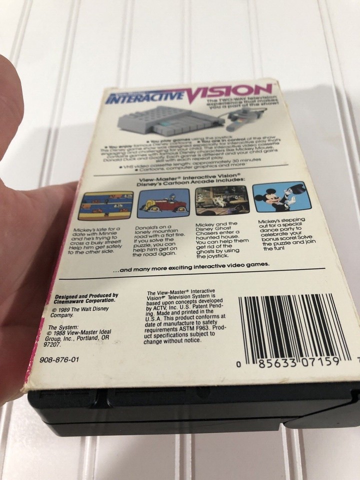 View Master Interactive Vision Program Disney's Cartoon Arcade Rare Vhs ...