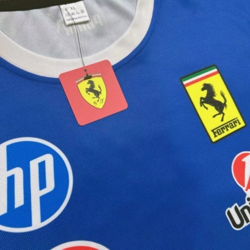 New Men's F1 Scuderia Ferrari Racing T-Shirt HP Shell UniCredit CEVA ...