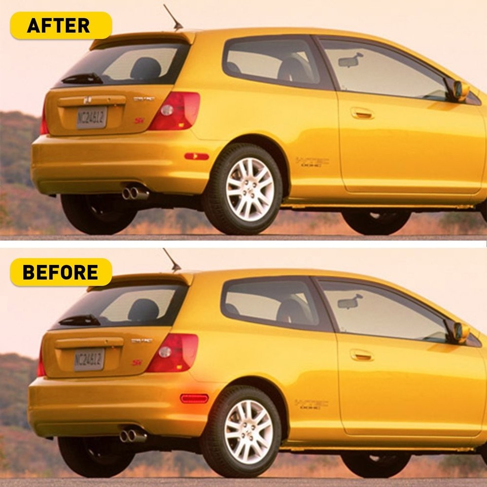 2x Smoke Red LED Rear Side Bumper Marker For Lights 44962 Honda Civic ...