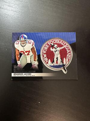 2010 Topps Brandon Jacobs #LPC-18 Throwback Patch New York Giants | eBay