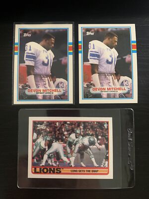 1989 Topps Devon Long #363 Detroit Lions Team Card Schedule | eBay