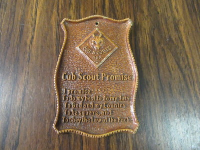 Cub Scout Promise Plaque 1950's Made of Syroco c55 | eBay UK