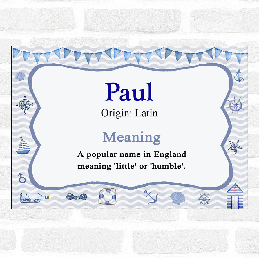Paul Name Meaning Nautical Certificate | eBay UK