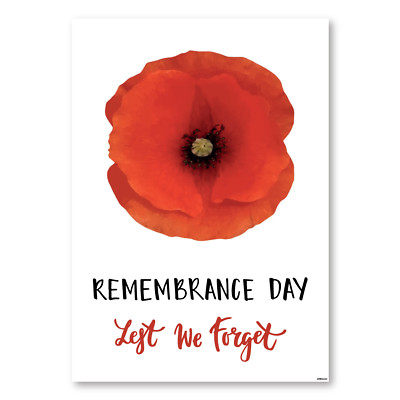 A1, A2, A3 Coquelicot Rouge Remembrance Jour, Lest We Forget Rigide ...