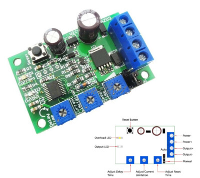 6V 12V 24V 10A PWM DC Motor Over Current Load Protection Switch Module ...