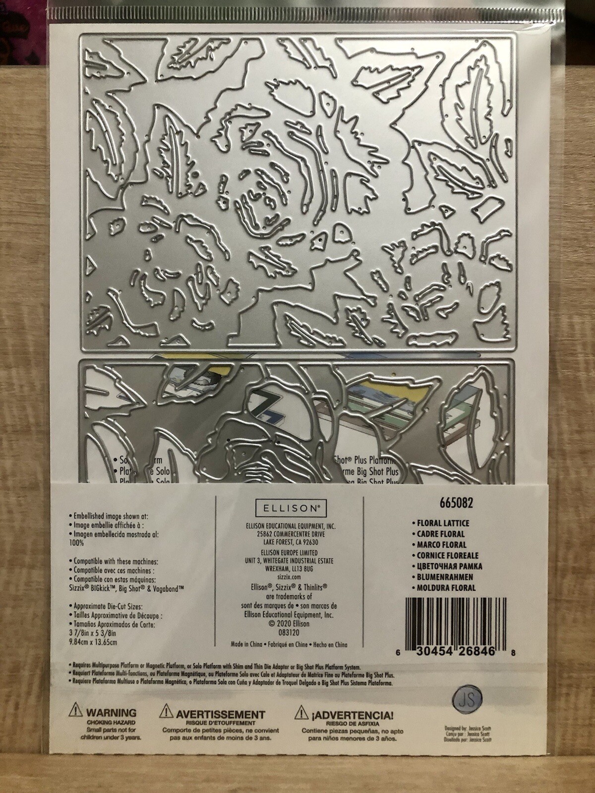 Sizzix Thinlits Die Set 2pk - Floral Lattice by Jessica Scott 665082 for sale online | eBay