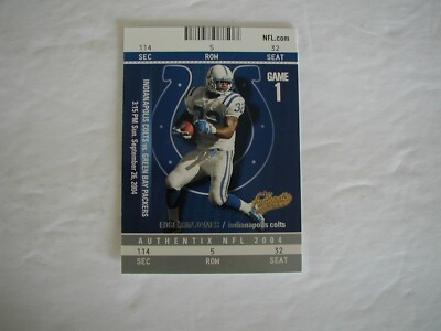 2004 FLEER AUTHENTIX EDGERRIN JAMES CARD #40 INDIANAPOLIS COLTS HOF | eBay