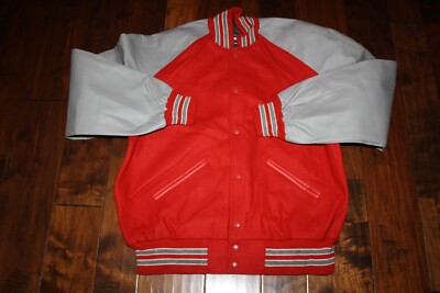 Varsity Wool Athletic Letter Jacket Coat OHIO STATE COLOR Powers ...