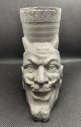 Antique Mephistopheles Case Metal Face Devil Ashtray Decor Rare Old ...