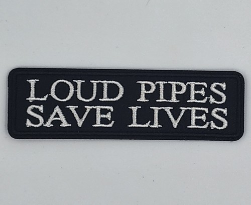Loud Pipes Saves Lives HARLEY DAVIDSON BIKER Vest Patches Iron Sew On | eBay Australia