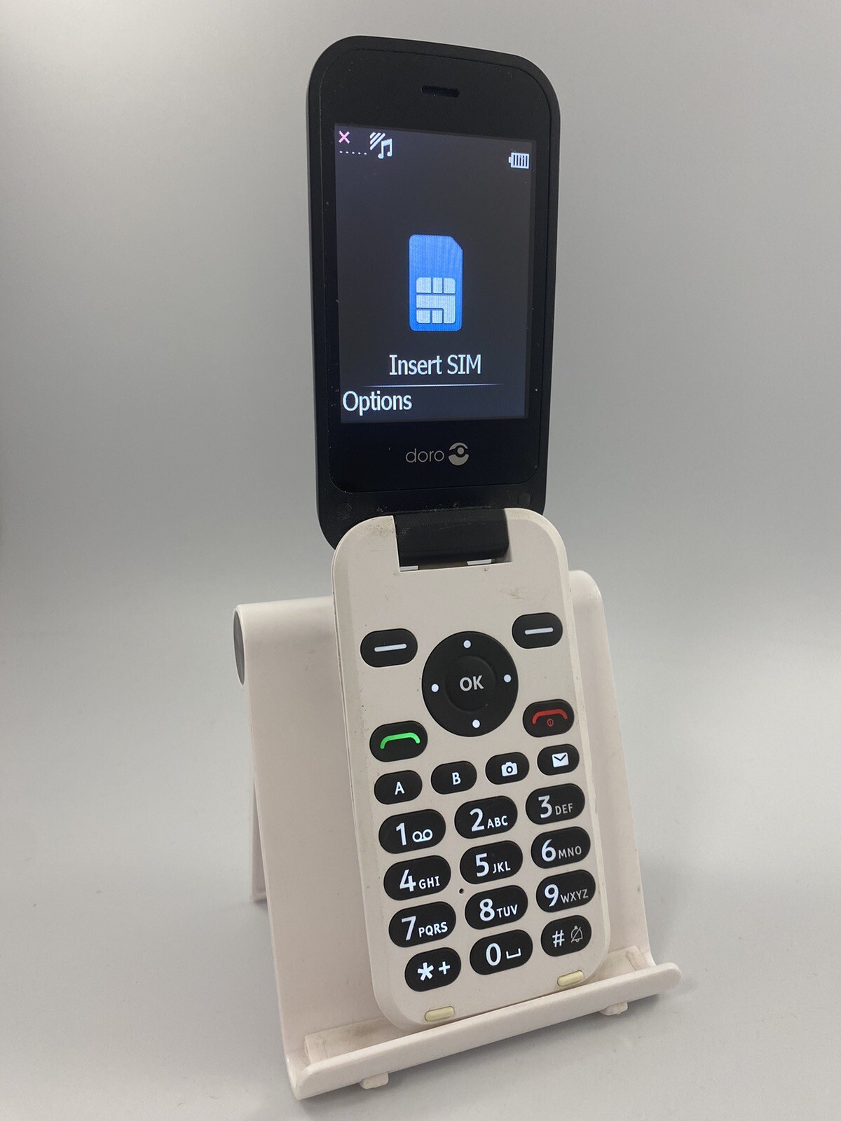 Doro PhoneEasy 6620 2G Black & White Unlocked 2MP Mobile Button Flip ...