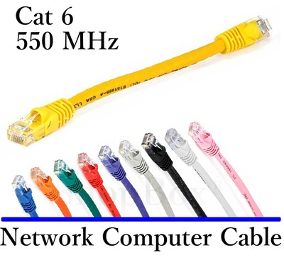 6 Inch Cat6 Ethernet Network Patch Cable for Computer Broadband ...