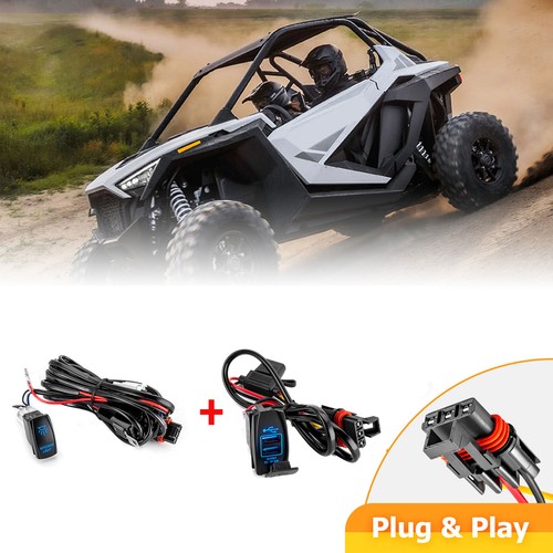 INTERIOR LIGHT+Dual USB Switch Wire Kit For Polaris RZR PRO XP / R ...