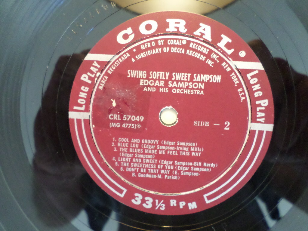 CORAL LP RECORD/EDGAR SAMPSON/SWING SOFTLY SWEET/ VG+ JAZZ VINYL | eBay