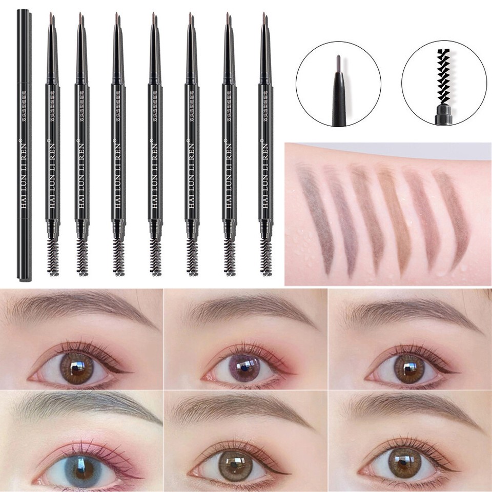Waterproof Microblading Eye Brow Eyeliner Eyebrow Pencil Pen Brush ...