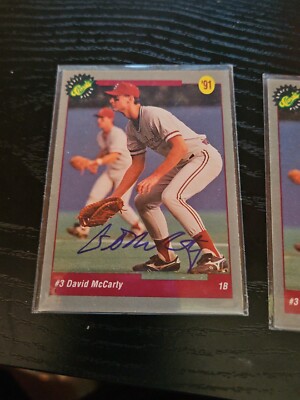 Original Autograph, David McCarty; Stanford, 1991 Classic, Draft Picks ...