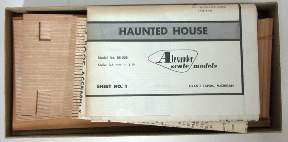 Alexander Scale Models HO Kit RS-558: Haunted House wood and metal kit ...