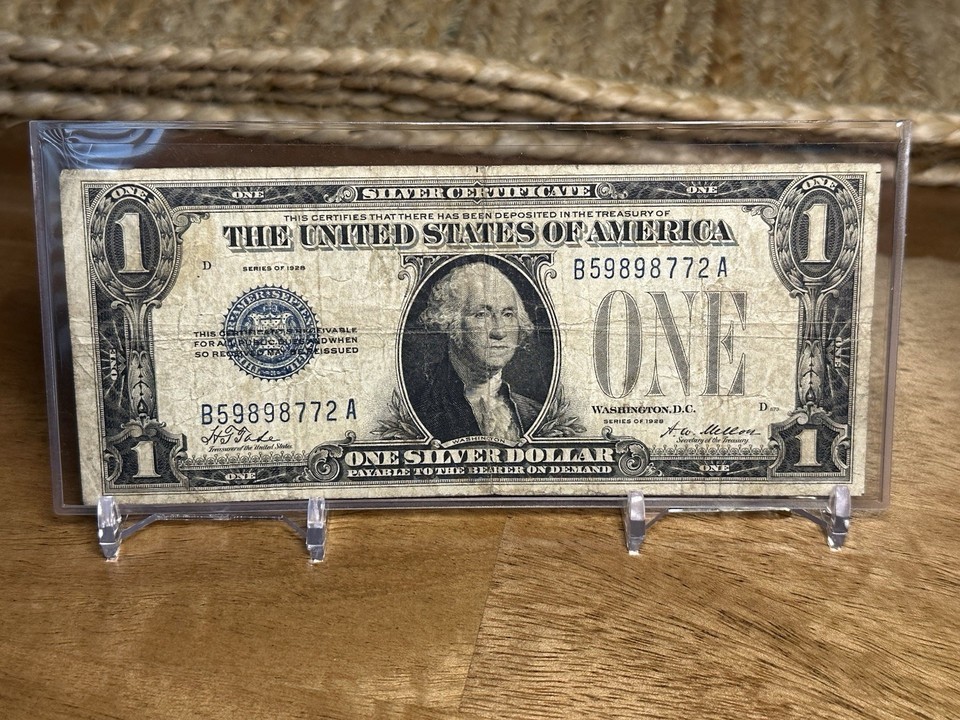FR.1601 1928 A B Funnyback $1 Dollar Silver Certificate Funny Back Note ...