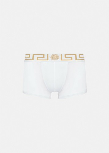 Versace 271369 Men White Greca Border Low Rise Trunks Size X-Large for ...