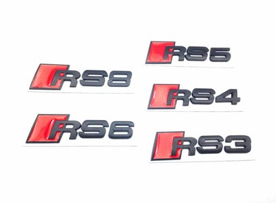 Silver Metal Chrome Trunk Badge Emblem Logo Sticker for Audi RS3 RS4 ...