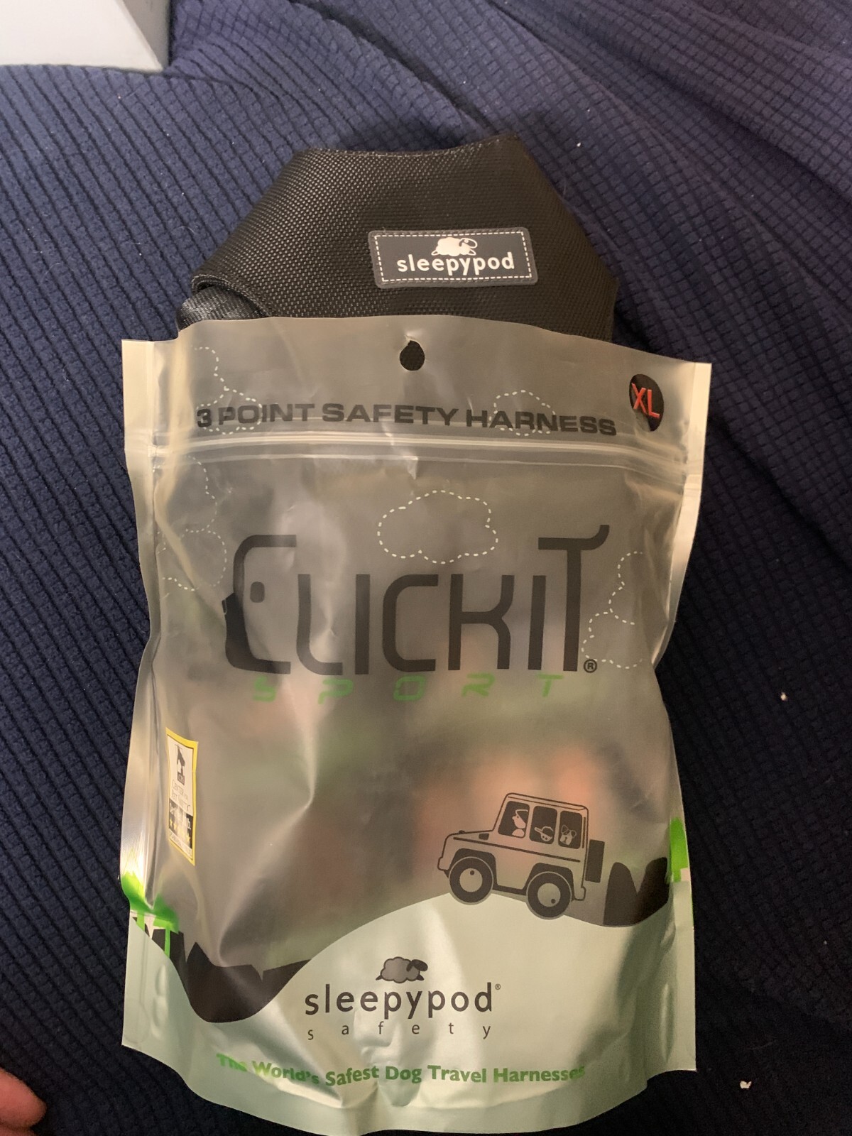 Sleepypod Clickit Sport Edition Dog Travel Harness, Jet Black (XL) | eBay