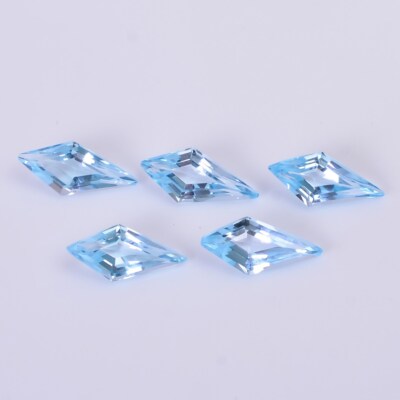 Sky Blue Topaz Kite shape Faceted 10 Pieces Lot Calibrated for Making ...