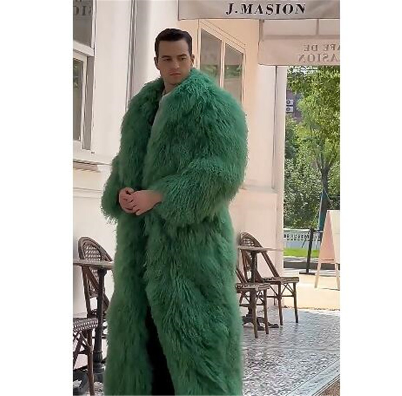 Women 100%Real Lamb Sheep Warm Coat Curly Lamb Tibetan Fur Mongolian ...