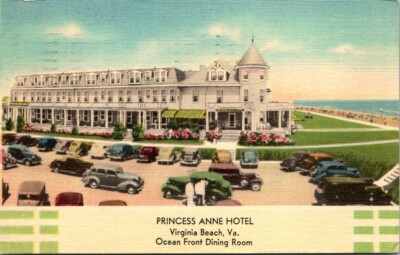 Postcard Princess Anne Hotel Virginia Beach VA 1949 | eBay