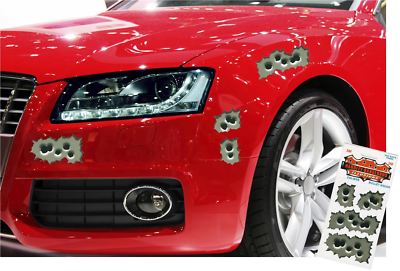 15 Bullet Holes Strafe Vinyl Car Helmet Removable Stickers 5- 9cm width ...