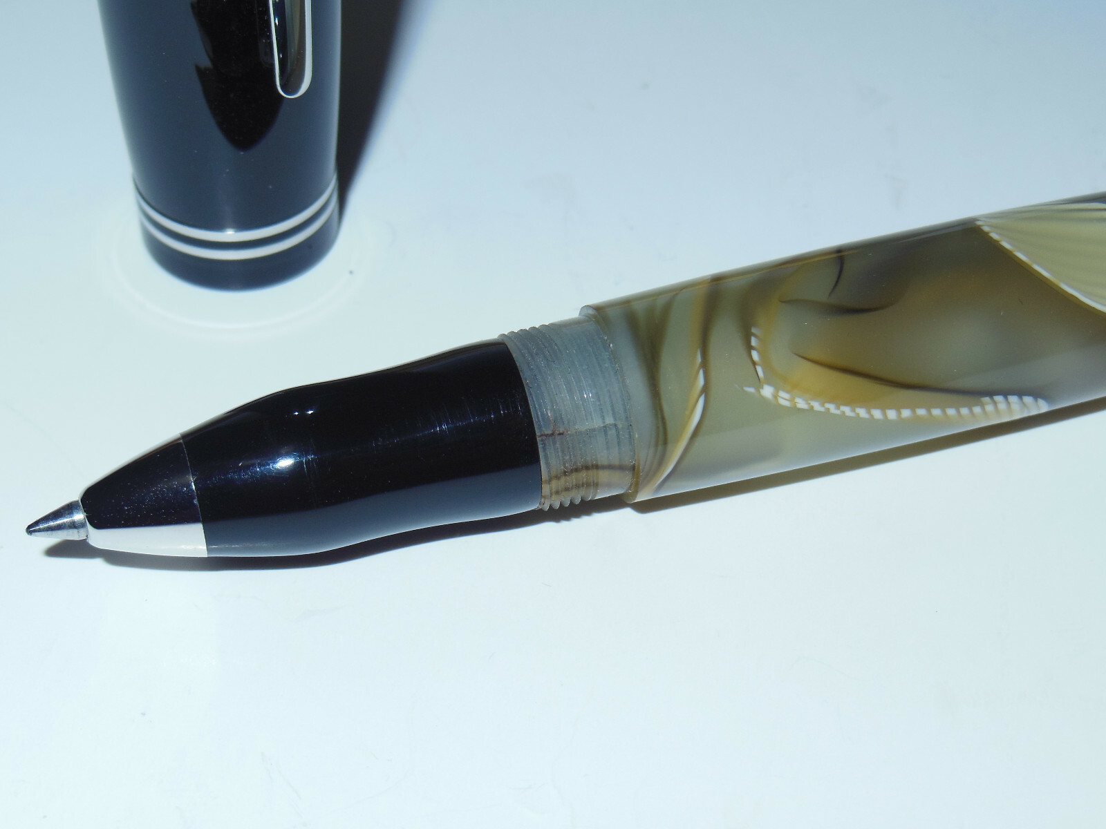 NOS/Blems/Parts Delta Papillon/366 Rollerball/Ballpoint Pen Lot brown ...