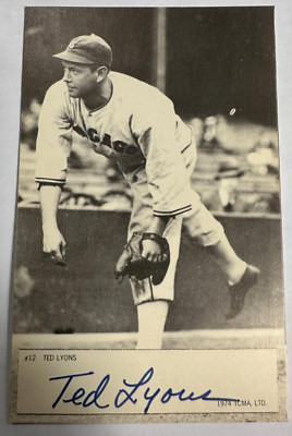 Ted Lyons Autographed 1974 TCMA Postcard HOF White Sox BAS | eBay