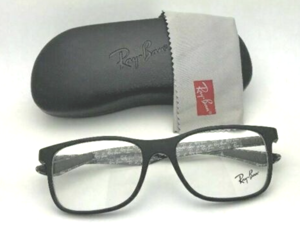 New Ray-Ban Reading Glasses RB 8903 5263 55-18 Black Carbon-fiber ...