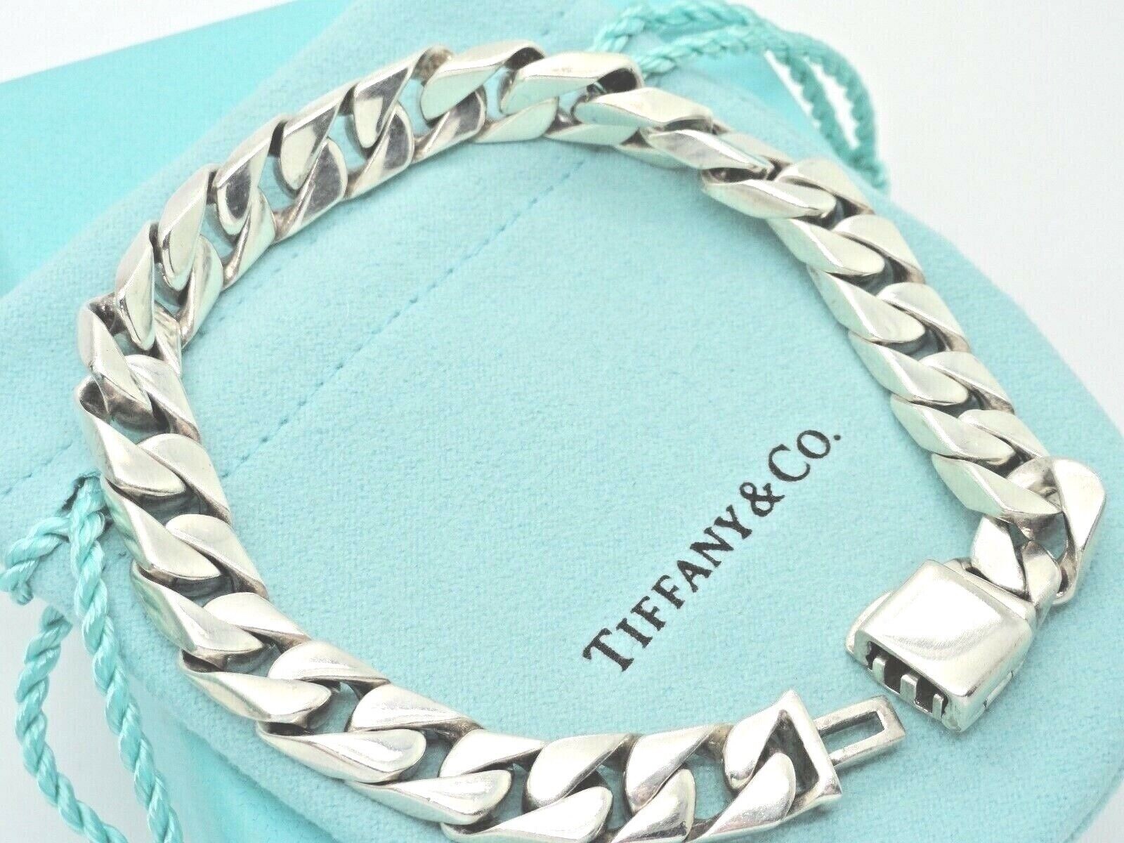 Tiffany & Co. Sterling Silver 47.3 Gram 8 1/2" Men's Curb Chain Link ...