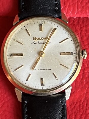 Vintage Bulova Ambassador Self-Winding Automatic M5 10K GF 1965 Mens ...
