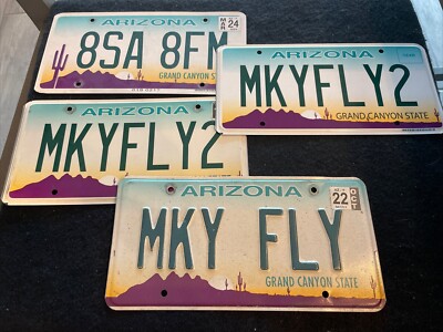 LOT OF 4 ARIZONA LICENSE PLATES ~ Grand Canyon State Desert Scape | eBay