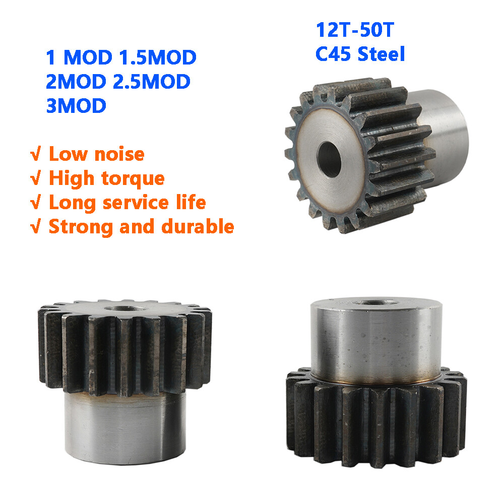 Spur Gear Transmisson C45 Steel Step Gear 1MOD 1.5MOD 2MOD 2.5MOD 3MOD ...