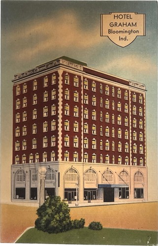 Hotel Graham, Bloomington, Indiana, vintage postcard 1942 | eBay