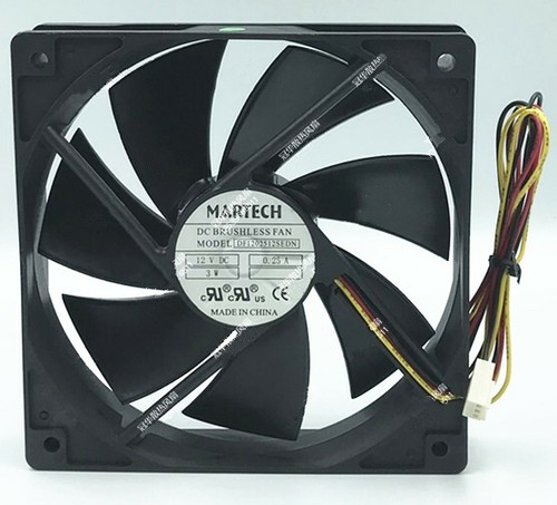 1PC MARTECH DF1202512SEDN 12025 12V 0.25A 3W 12CM silent cooling fan ...