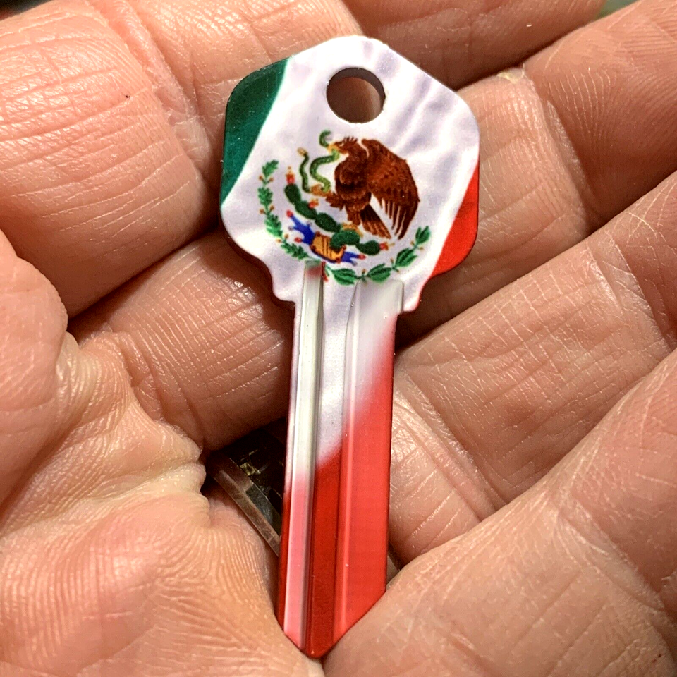 2X Mexico-MEXICAN FLAG Uncut NEW House Key Blank-HOME HOUSE KEYS ...