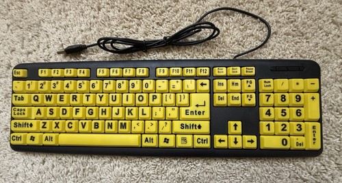 EZ Eyes Large Print Keyboard Wired USB Model #K360 | eBay