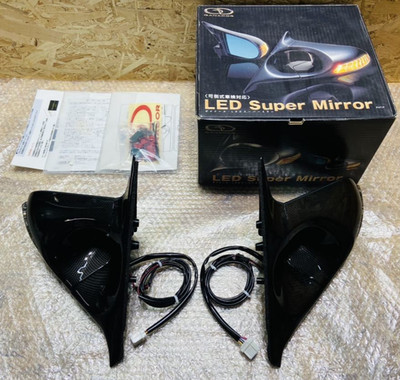 Unused Ganador Super Mirror Subaru Impreza GRB GVB GVF Carbon LED Blue ...