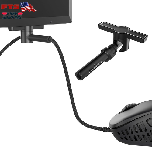 Micro Bungee ES Drag Free Wired Mouse Support Compact Desk Cable Holder ...