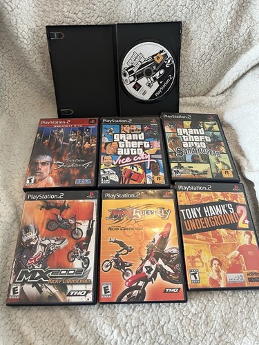 ps2 console Model # 39001, 7 Games ,Controllers, 1Memory Card,and Cords ...