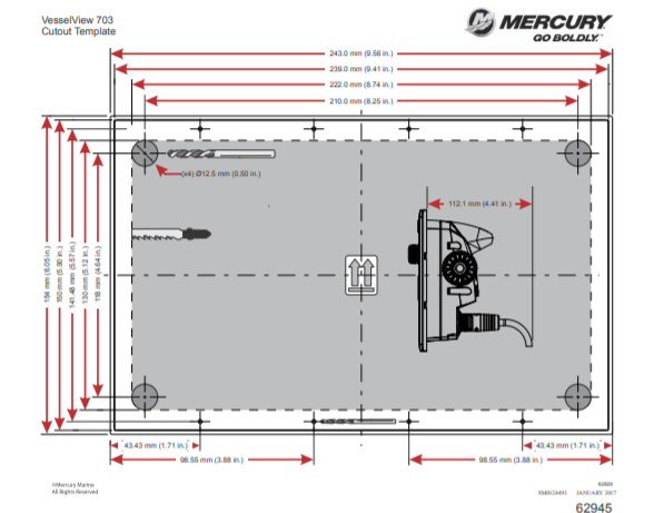 Mercury Marine Vessel View 703 7 Inch Display Single Engine with Link ...