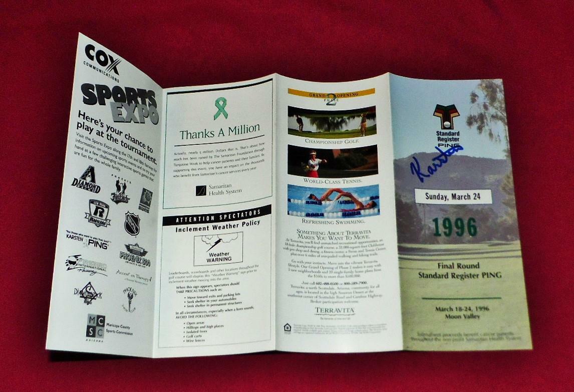 KARSTEN SOLHEIM CUP & PING GOLF CLUB INVENTOR RARE Signed 1996 KARSTEN ...