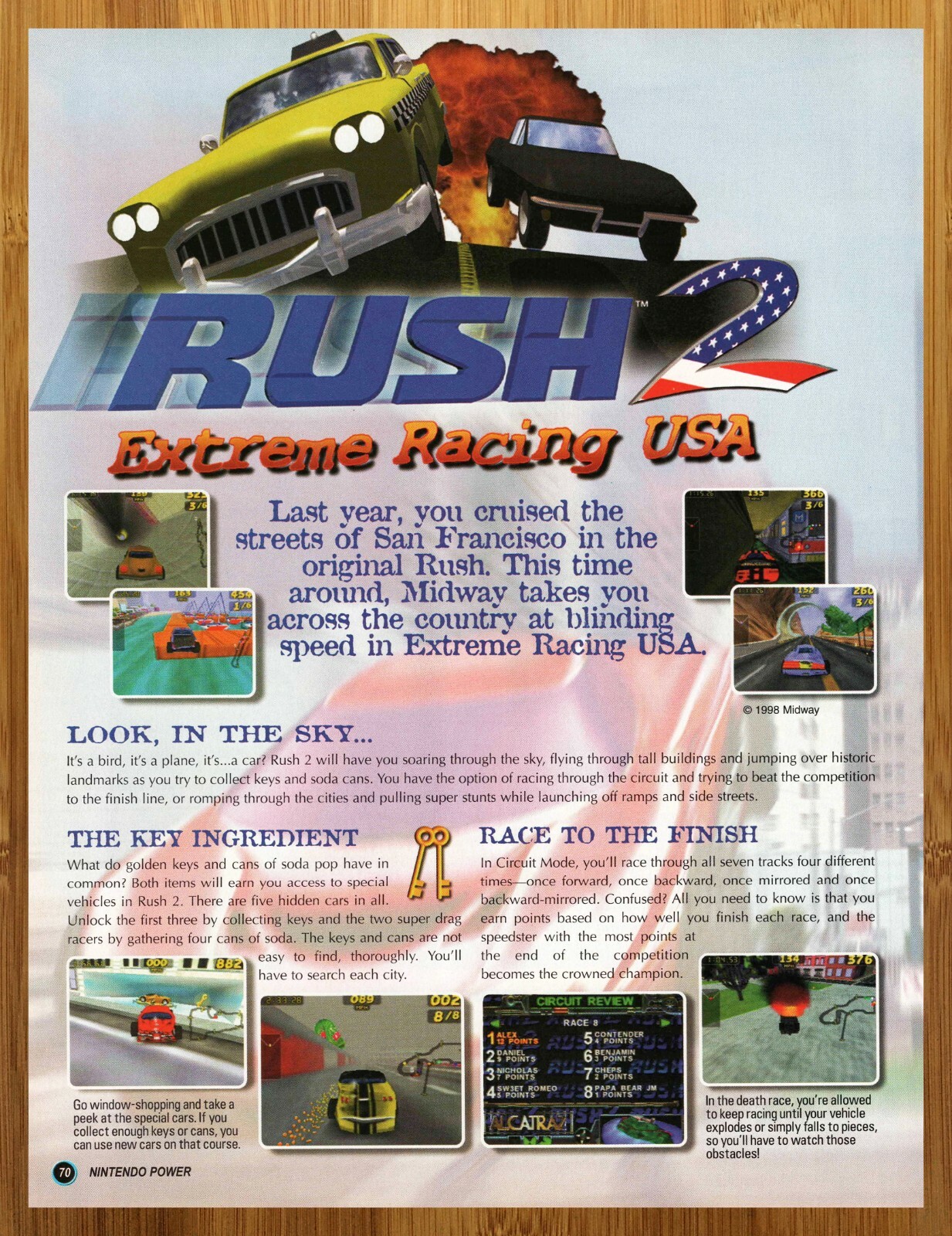 1998 Rush 2 Extreme Racing USA N64 Print Ad/Poster Original Video Game ...